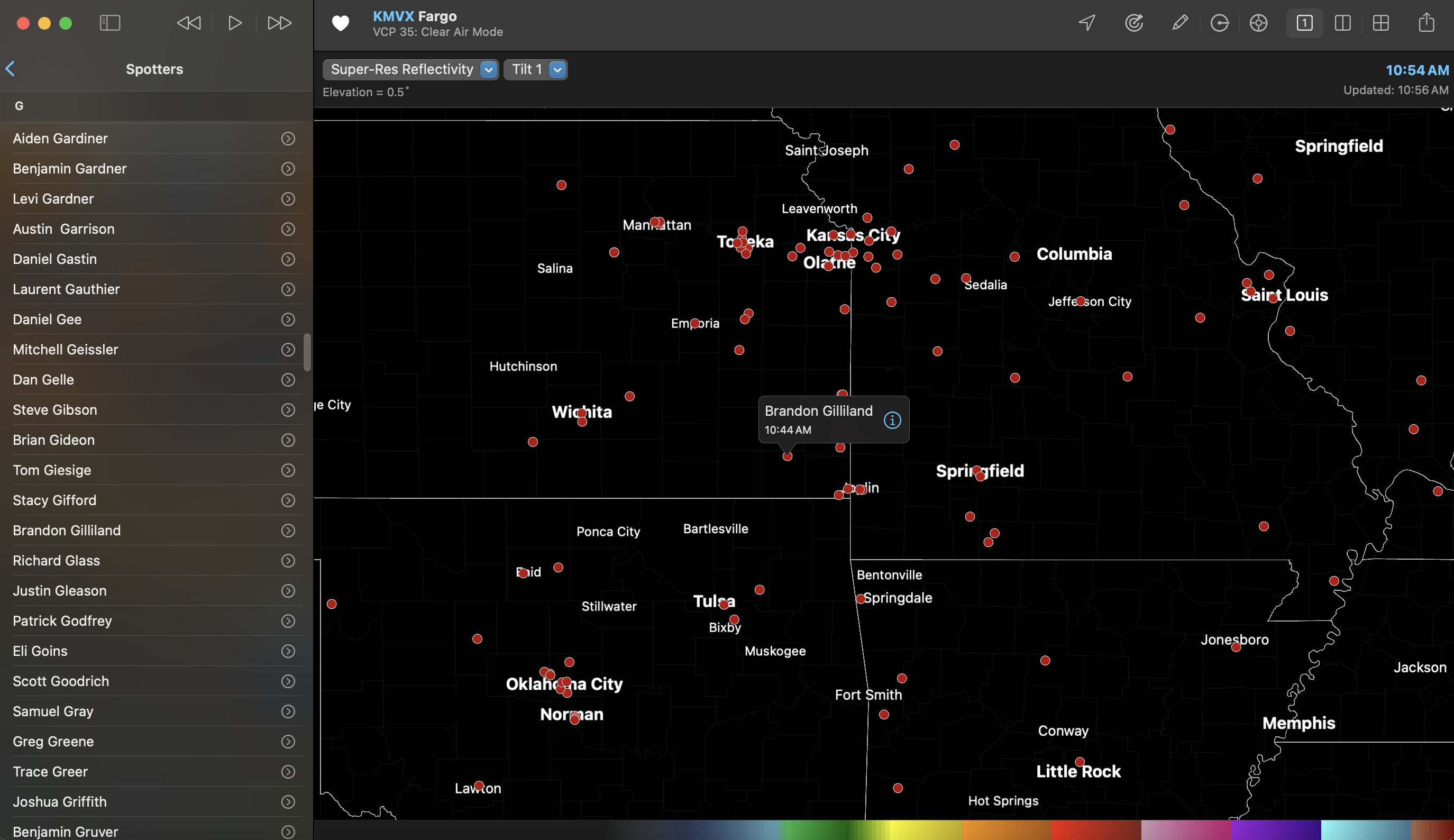 Spotter Locations – RadarScope