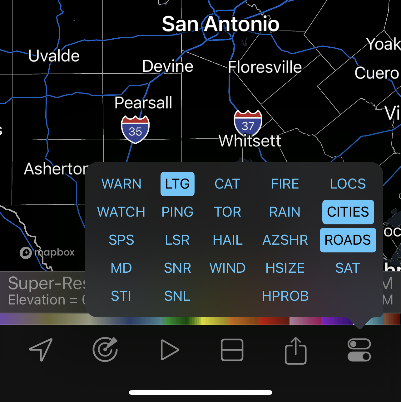 Shortcuts – RadarScope