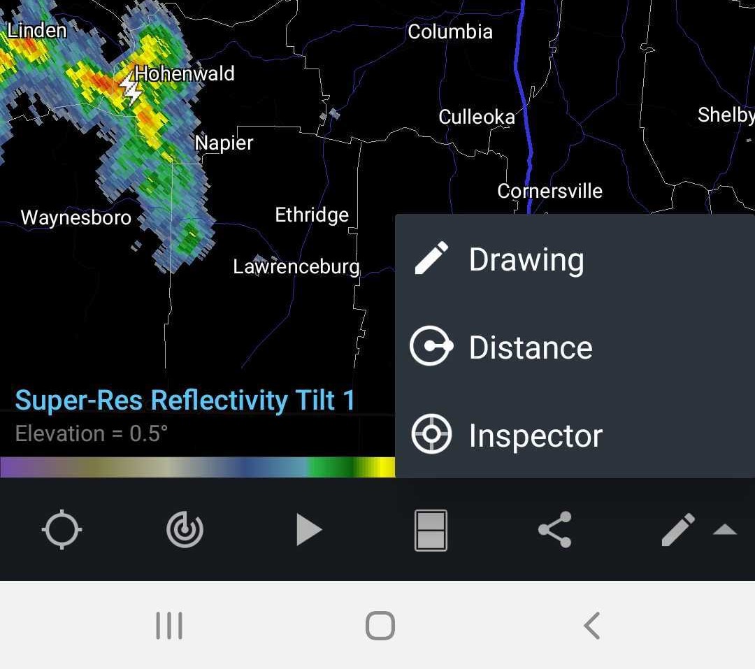 Map Interaction Tools – RadarScope