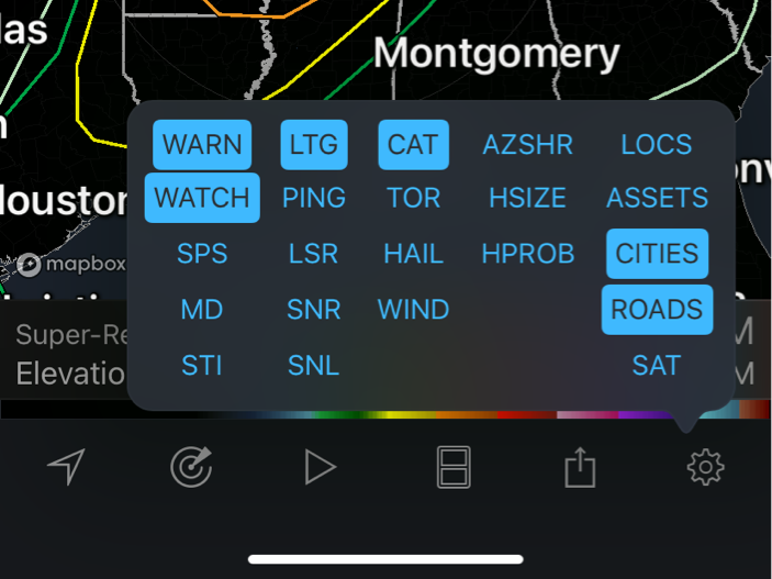 Shortcuts – RadarScope